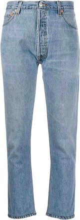 Re/Done Straight Leg Jeans - Jeansblau