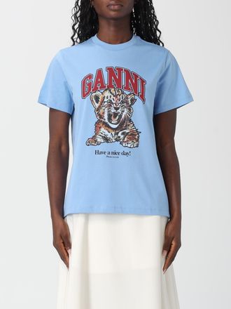 Ganni T-Shirt GANNI Femme couleur Bleu Azur