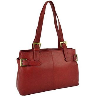 Gigi Sac &agrave; bandouli&egrave;re en cuir rouge pour femme Collection Othello, Rouge
