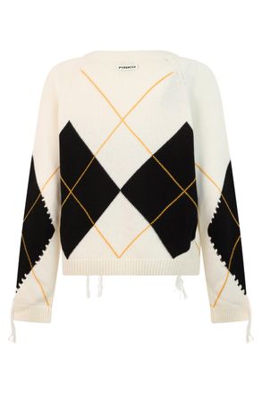 Pinko Diamond-Pattern Wool-Cashmere Sweater - Multicolor