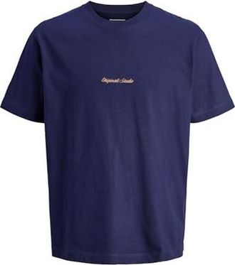 Jack & Jones Jornorrebro EMB Tee SS Crew Neck Noos T-Shirt, Ocean Cavern, XXL