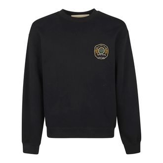 Valentino Garavani Homme, Sweatshirts et sweats &agrave; capuche, Noir, Taille: L SweaT-shirt en coton avec &eacute;cusson Scudetto brod&eacute;