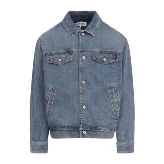 Loewe Homme, Vestes, Bleu, Taille: XL Veste Bleue Aw25 Style Confort