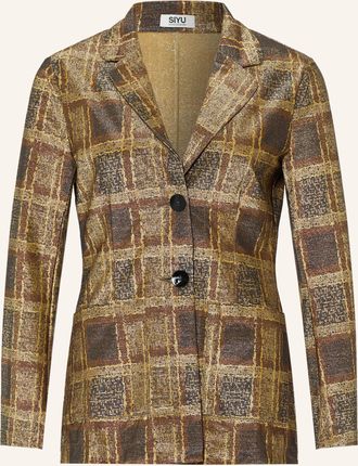 Siyu Siyu Blazer Ambar Mit Glitzergarn braun