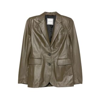 Tagliatore Sophie Lederjacke - - Jackets - Damen - Gr&uuml;n - XS