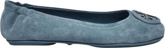 Tory Burch Femme, Chaussures, Bleu, Taille: 38 EU Ballerine en daim