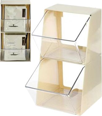 Generic 2 Stovers Tea Organizer - Aufbewahrungsbox aus Teebeutel mit Einer Kapazität Space -Reding für Küche Worktop Buffet Office Kaffee Ecke Teestation Holz
