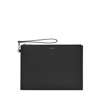 Saint Laurent Logo Zipped Clutch