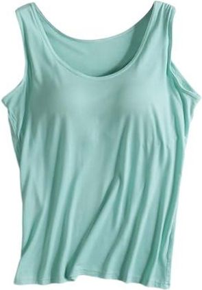 Generic Débardeur à Brassière Intégrée Femme Débarteur de Sport Femme Camisole Rembourré Tank Top T-Shirt sans Manches Femme pour Fitenss Yoga S-3XL