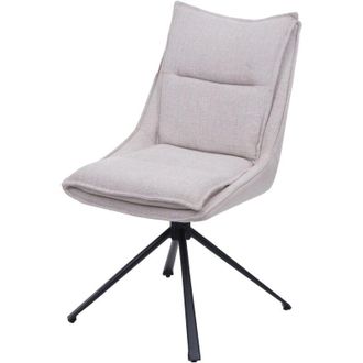 Hhg [NEUWERTIG] Esszimmerstuhl HHG-453, K&uuml;chenstuhl, drehbar Auto-Return, Stoff/Textil (420g/m&sup2;) &Ouml;ko-Tex creme-beige