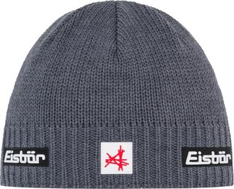 Eisb&auml;r M&uuml;tze Herren & Damen Trop Ski Austria Grau - Merino Winterm&uuml;tze Unisex mit Fleece sch&uuml;tzt vor K&auml;lte und Wind - Strickm&uuml;tze atmungsaktiv thermoregulier