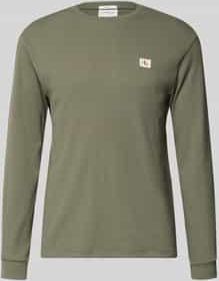 Calvin Klein Jeans Regular Fit Langarmshirt aus Baumwoll-Mix