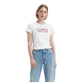 Levi's Femme The Perfect Tee T-Shirt, 501 Quilt Bw Fill Bright White, XS