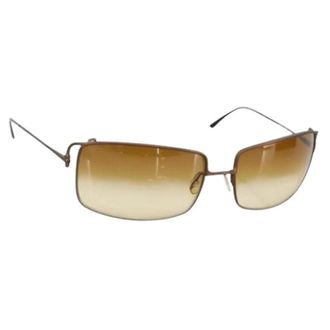 Prada Pre-owned Vintage Metall Sonnenbrille - - Pre-owned - Damen - Braun - ONE SIZE
