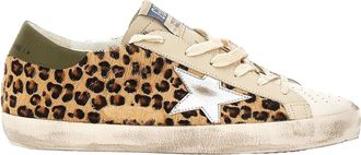 Golden Goose Low-Top Sneaker - Dames SuperStar Sneaker Beige/Leo - Gr. 40 (EU) - in Braun - für Damen