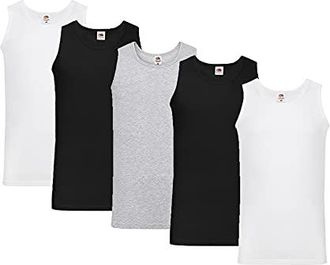 Fruit Of The Loom 5-Pack Athletic Mens Débardeur, Multicolore (White/Black/Heather Grey 30/36/94), X-Large (Lot de 5) Homme