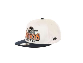 New Era Denver Broncos NFL White Original Teamcolour Helmet Blue 9Fifty Snapback Cap - One-Size