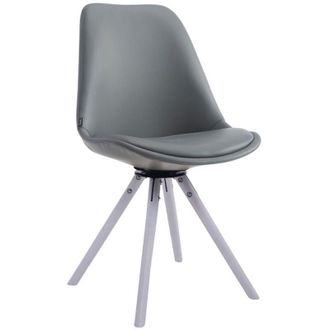 Clp Besucherstuhl Calais Drehbar Rund wei&szlig; grau