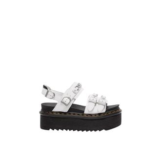 Dr. Martens Voss II Chain Patent Plateformsandalen - - Shoes - Damen - Wei&szlig; - 39 EU