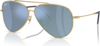 Ray-Ban unisex, Accessoires, Jaune, Taille: 59 MM Aviator Reverse