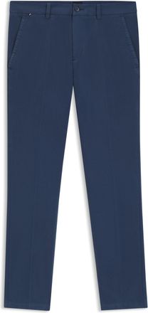 BOSS Herren H-Kaiton1 Slim-Fit Hose aus elastischer Baumwoll-Gabardine Hellblau 35/32