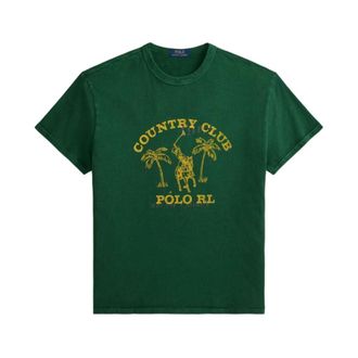 Polo Ralph Lauren Homme, Tops, Vert, Taille: L T-shirt Graphique Country Club