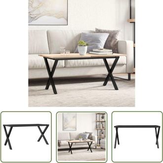 vidaXL The Living Store Couchtisch-Gestell in X-Form 90x30x43 cm Gusseisen - Industriel Stil - Couchtisch Gestell - Metall Tischbein - X Form Tischgestell