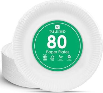 Talking Tables TABLE KIND 80 x Umweltfreundliche Pappteller zum Geburtstag, 22 cm umweltfreundliches, recycelbares Einweggeschirr, biologisch abbaubares Partyzubehör