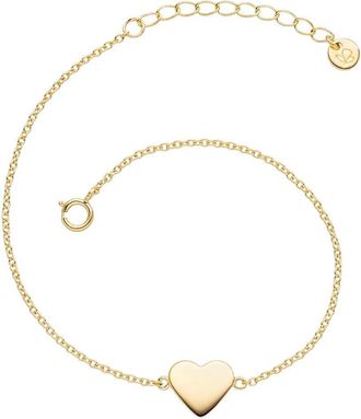 Glanzst&uuml;cke M&uuml;nchen Armband - Sterling Silber Armband Herz - Gr. ONESIZE - in Gold - f&uuml;r Damen