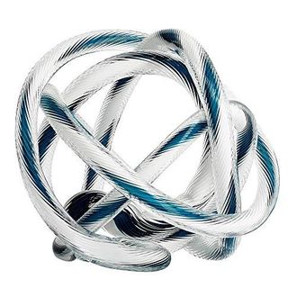 HAY Hay Glasknoten, Glas, blaugr&uuml;n und wei&szlig;, 20 cm