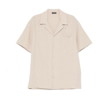 Emporio Armani Kurzarmhemden - - Shirts - Herren - Beige - M