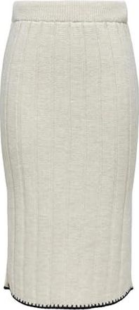 Only Onlchick Stitch Mv Jupe en Tricot, Pierre Ponce/d&eacute;tail : Noir, M Femme