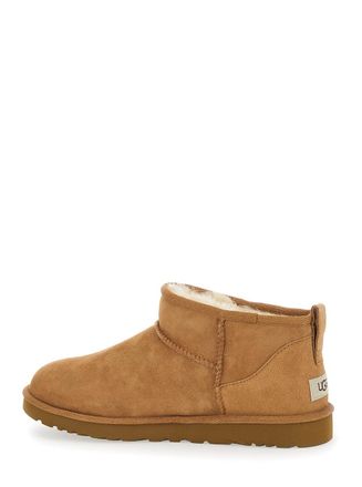 UGG Mens Boots Ultra Mini Suede Brown Leather