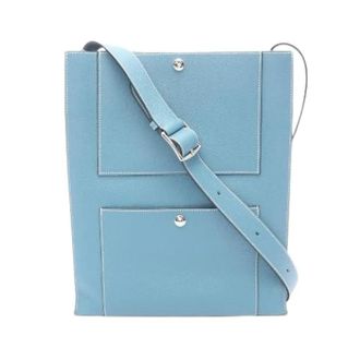 Herm&egrave;s Pre-owned Cuir sacs-ports-paule - Femme - Pre-owned - Bleu - Taille: ONE Size
