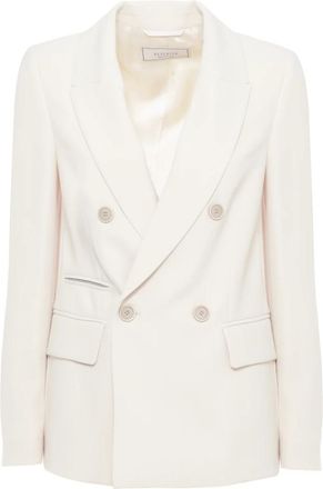 PESERICO Femme, Vestes, Beige, Taille: 42 FR Blazer &agrave; Revers Pointus