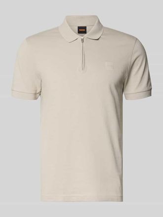 Boss Orange by Hugo Boss Slim Fit Poloshirt aus Baumwoll-Mix Modell PASSERZIP