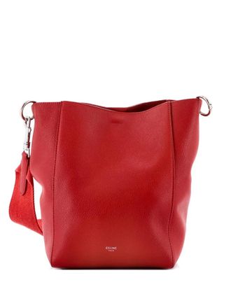Celine Sangle Seau Bag Calfskin Small shoulder bag - Rouge
