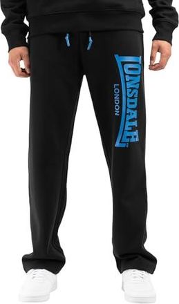 Lonsdale Herdley Pantalon de Jogging, Noir/Bleu, XXL Hommes