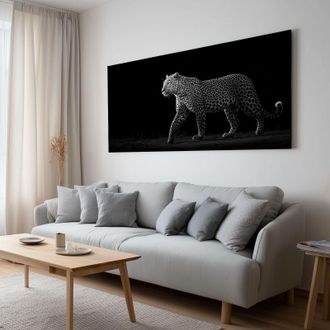 Generic Leinwand Bilder Wandkunst, Schwarz Wei&szlig; HD Tier Leopard Portr&auml;t Leinwandbilder Poster Drucke Wandbilder F&uuml;r Bad Schlafzimmer Wohnzimmer B&uuml;ro Zuhause W