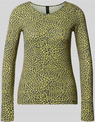 Marc Cain Longsleeve im Allover-Look mit Rundhalsausschnitt