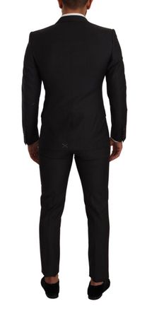Dolce & Gabbana Mens Black Martini Single Breasted 2 Piece Suit Virgin Wool