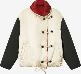 Isabel Marant Manteau Bleza En Soie - Femme - Champagne - Taille34 - Isabel Marant