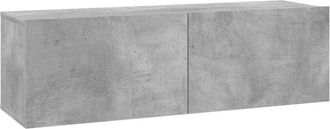 vidaXL Vidaxl - Meuble tv Gris b&eacute;ton 100x30x30 cm Bois ding&eacute;nierie