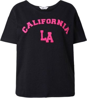 Angel Of Style Sweatshirt Sweatshirt Boxy Fit Kurzarm Frottee-Schriftzug