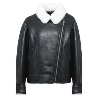 Stand Studio Faux Shearling Jacke - - Jackets - Damen - Schwarzk - M