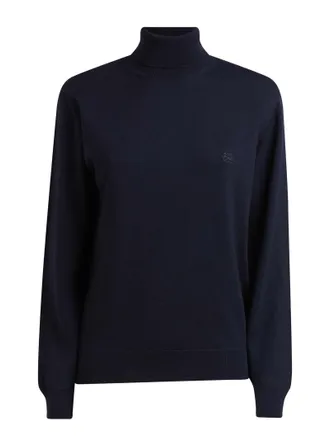 Etro Womens Sweater Navy Blue Wool