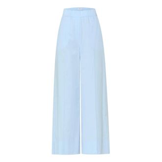 Riani Platas Baumwollhose mit elastischem Bund - - Trousers - Damen - Blau - M