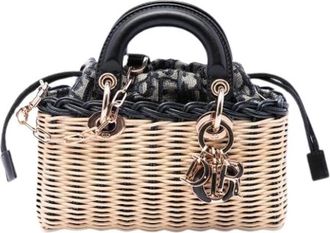 Dior Pre-owned Woven Wicker Satchel - - Pre-owned - Damen - Beige - ONE SIZE