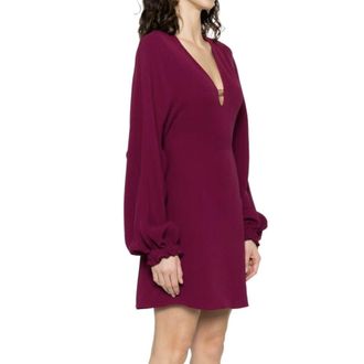 Fendi Womens Purple Silk Casual Dress