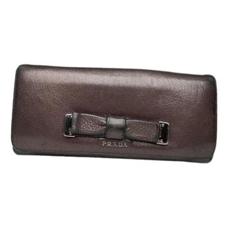 Prada Portefeuille Vintage Pre-owned - Femme - Pre-owned - Brun - Taille: ONE Size